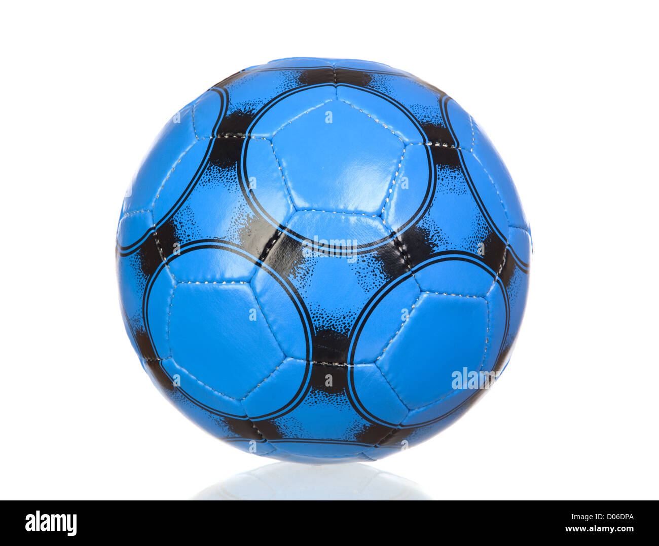 Blue soccer ball isolated on a over white background Stock Photo - Alamy