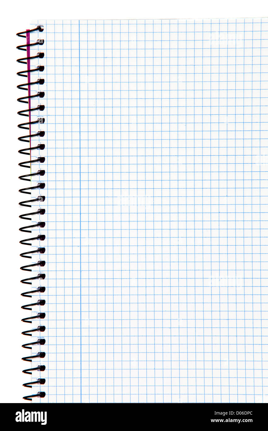 Empty notebook with squares. Material for the school Stock Photo - Alamy