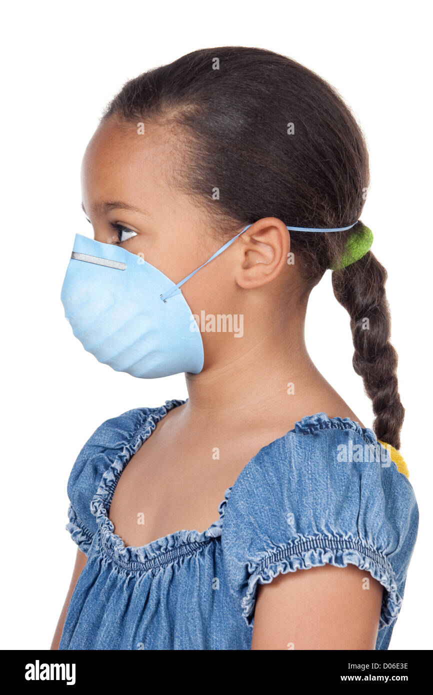 A pretty girl with a blue mask Stock Photo - Alamy