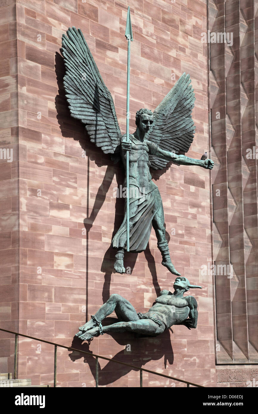 St Michael's Victory over the Devil. Sculpture in bronze by Jacob ...
