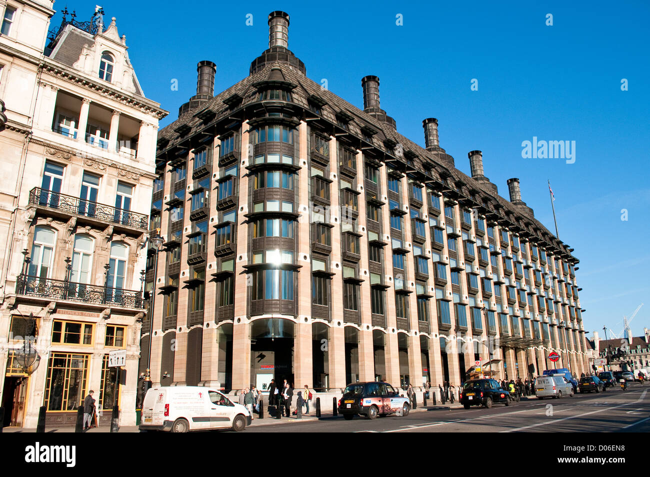 Portcullis House, opposite Big Ben and the Houses of Parliament, London ...