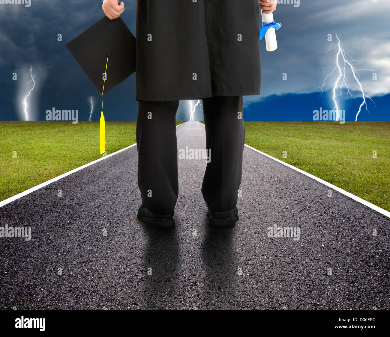 Sad graduate student diploma hi-res stock photography and images - Alamy