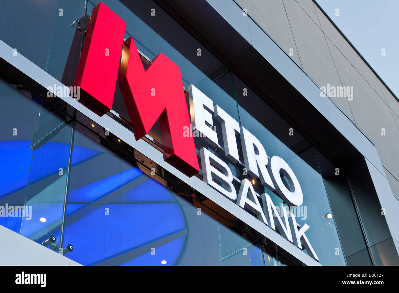 Exterior of the latest branch of Metro Bank in Reading, England ...