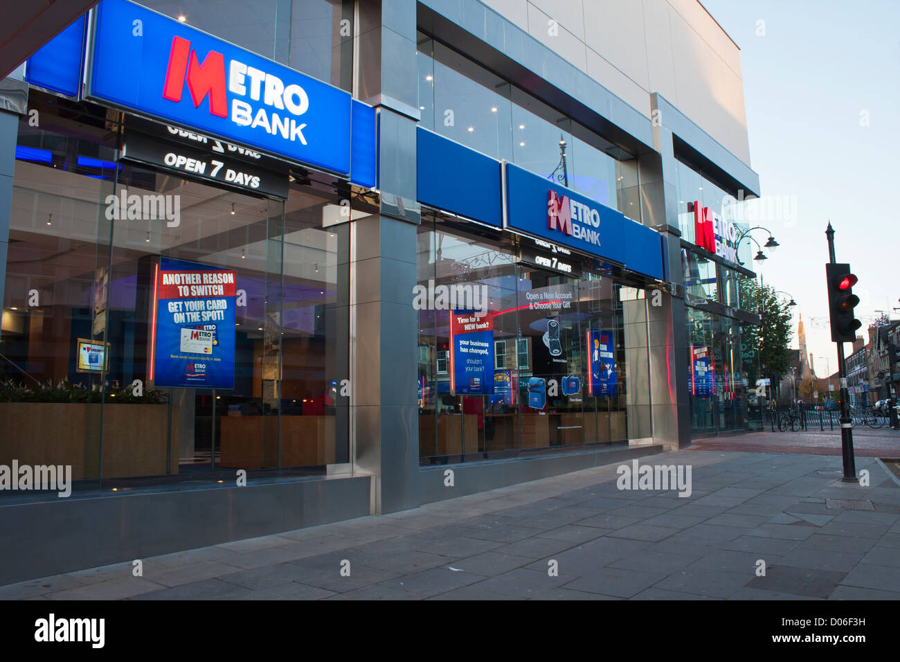Exterior of the latest branch of Metro Bank in Reading, England ...