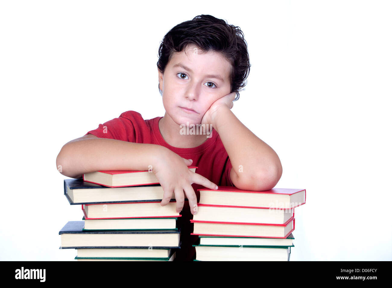 A tower of books with reading people hi-res stock photography and ...