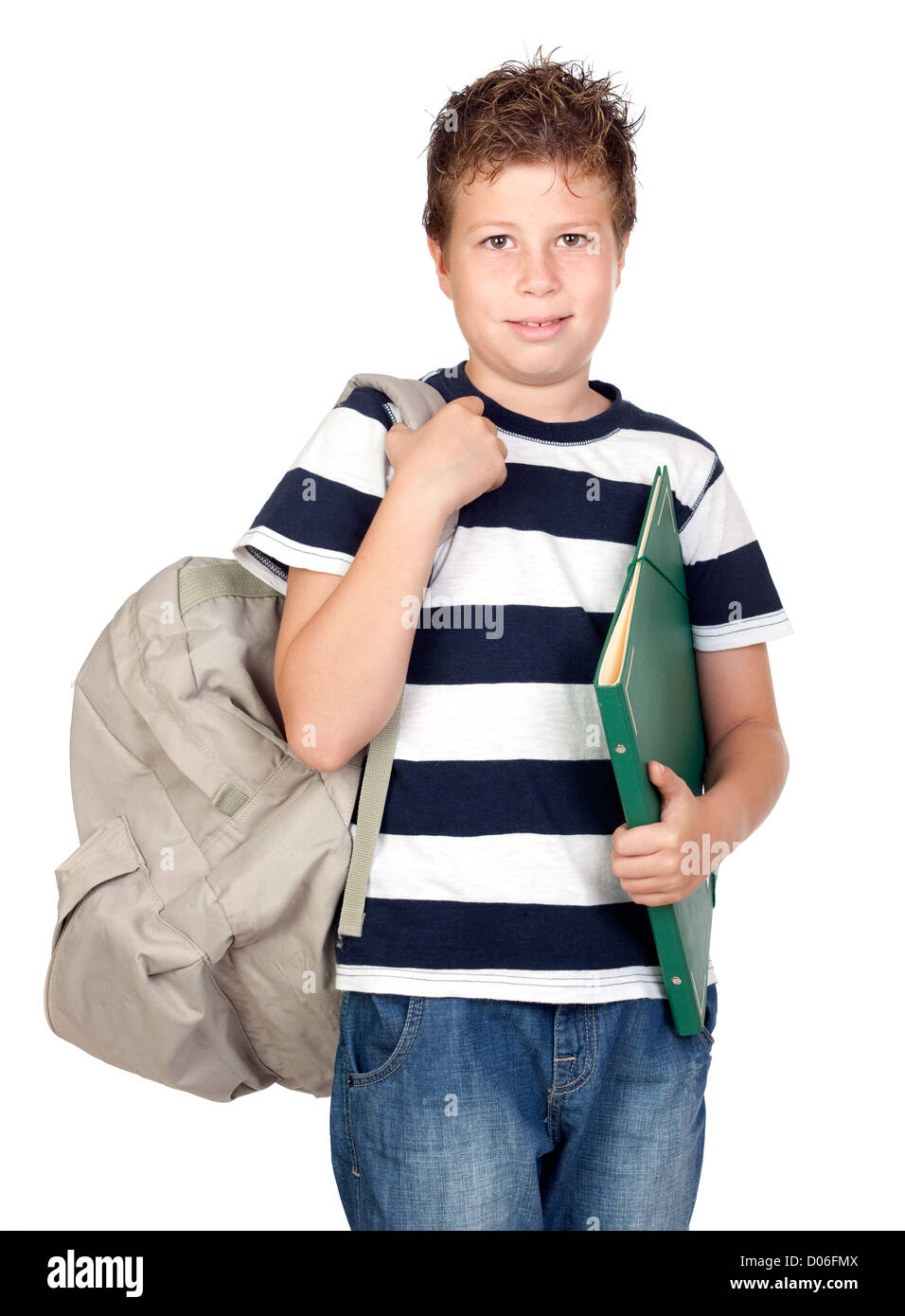 Beautiful student boy isolated on a over white background Stock Photo ...