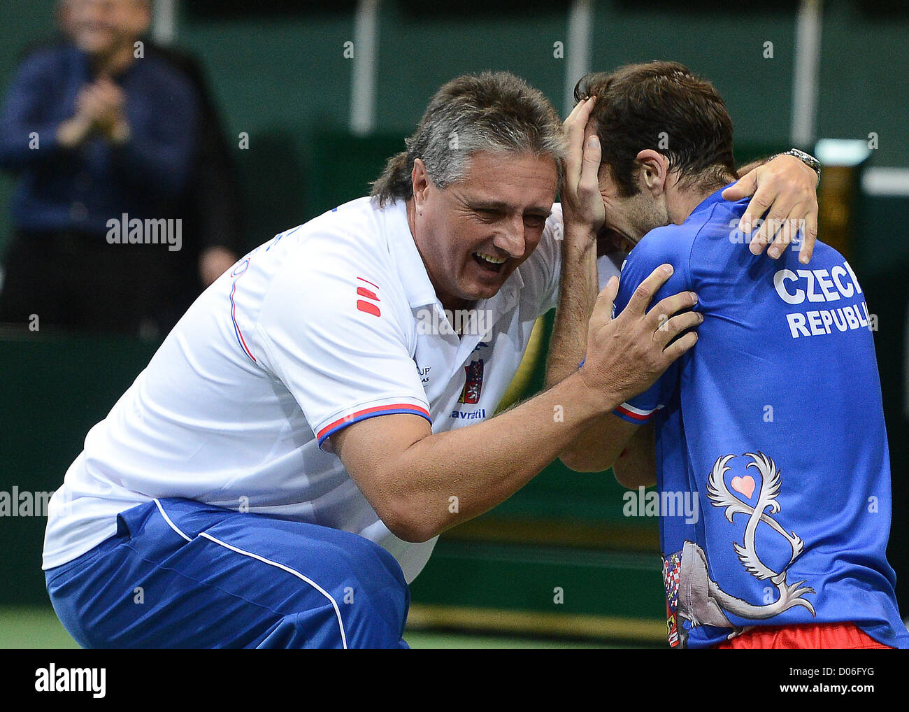 Radek Stepanek of Czech Republic, right, and non-playing captain ...