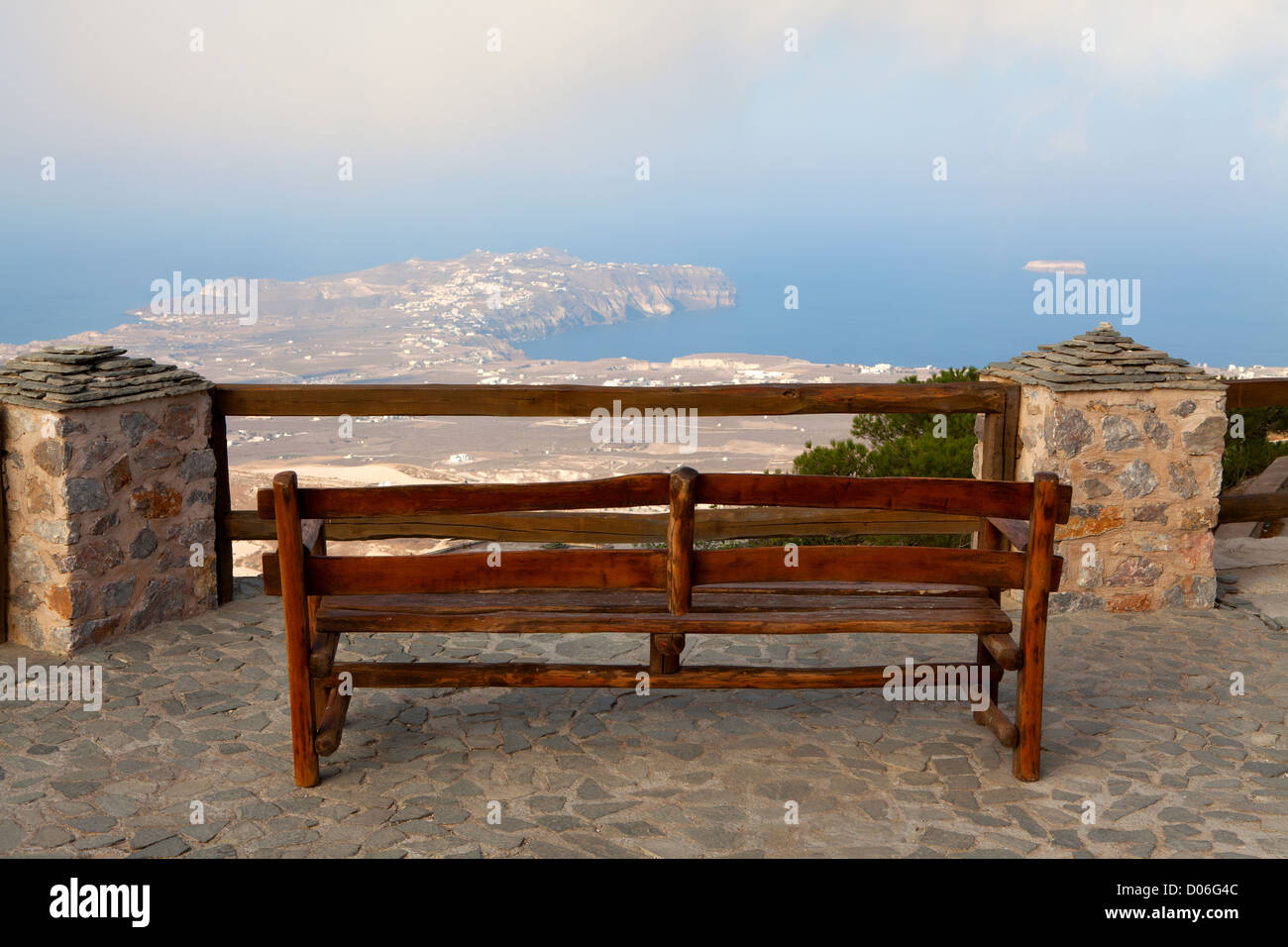 bench on the edge of the cliff overlooking the sea Stock Photo - Alamy