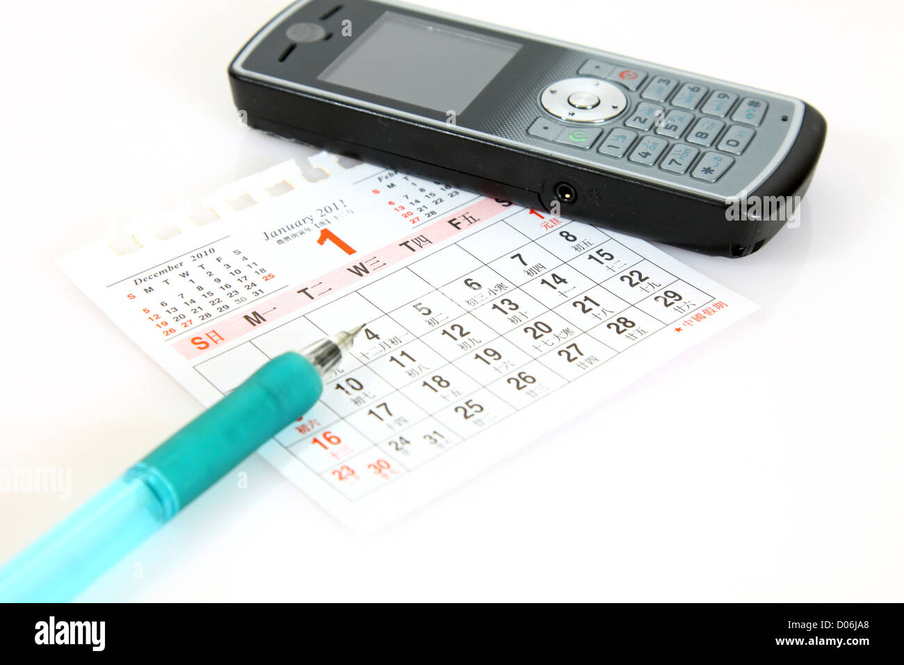 Planning on calender Stock Photo - Alamy