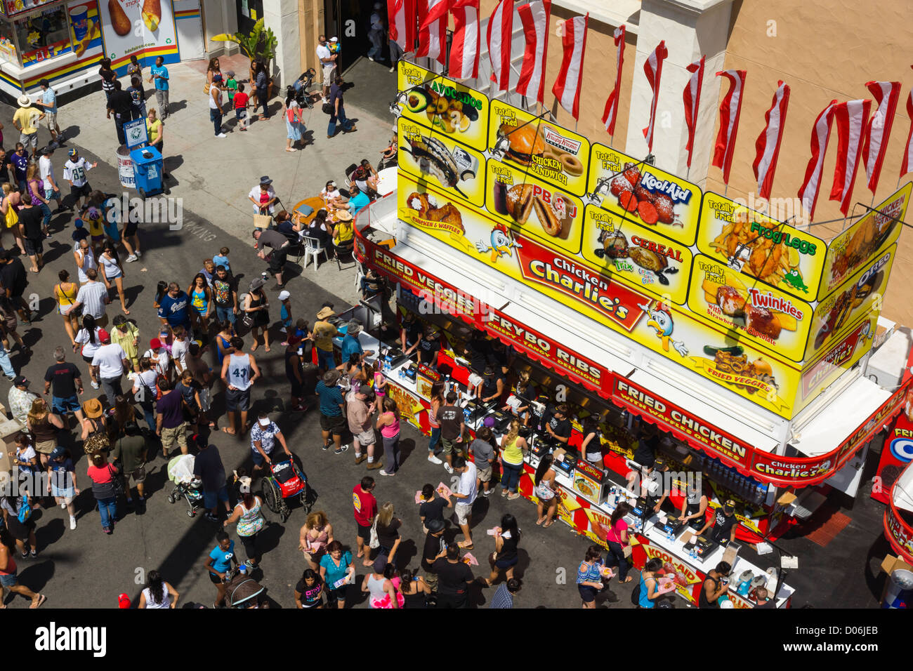 San Diego County Fair, California - crowds throng the fair ground. Deep ...