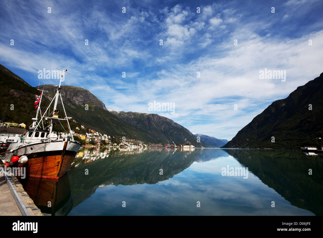 Odda harbor in Norway Stock Photo - Alamy