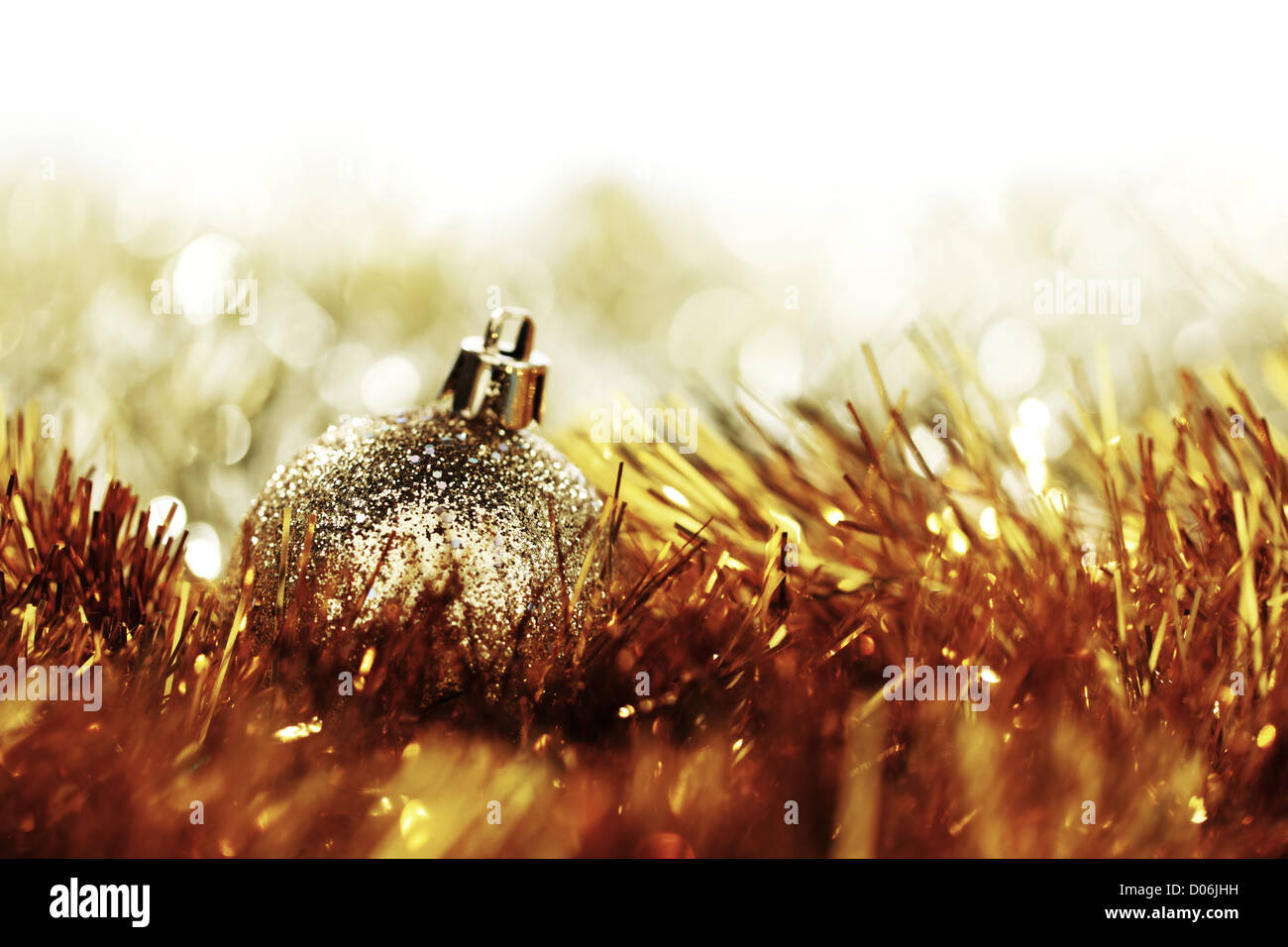 golden christmas ball on christmas background Stock Photo - Alamy