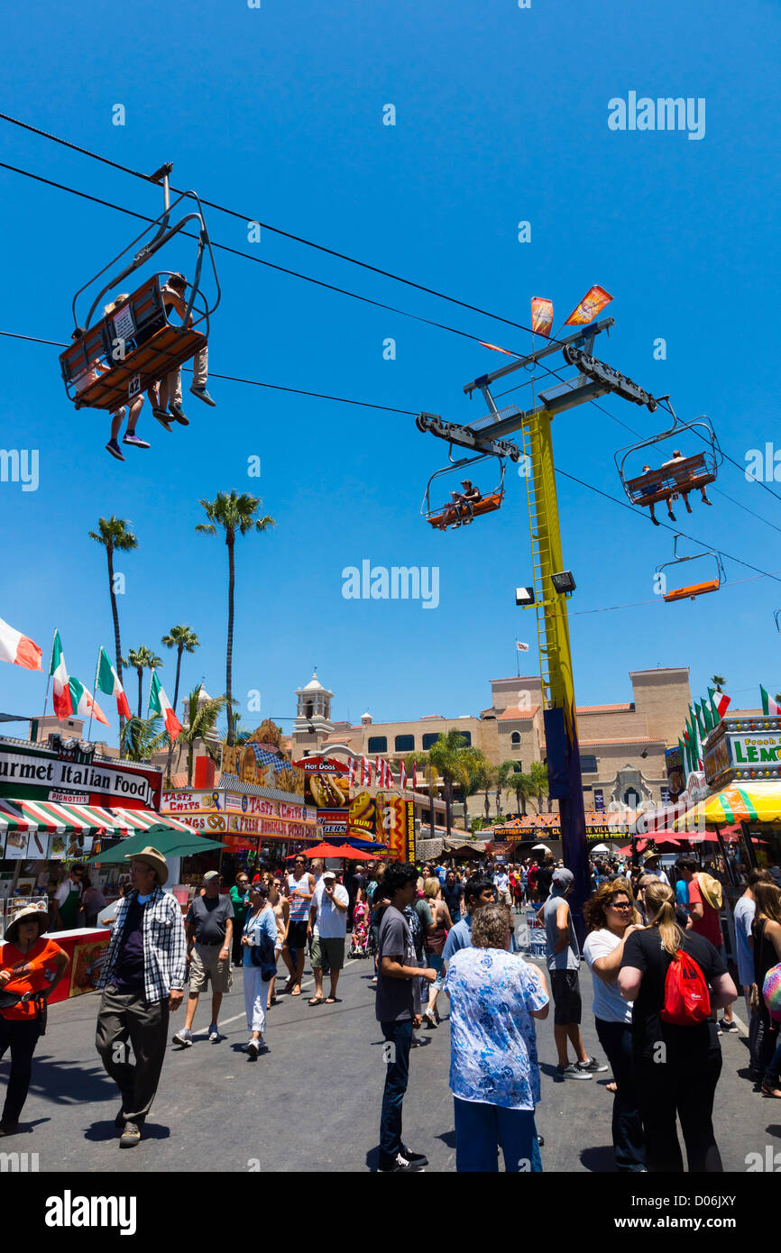 San Diego County Fair, California - the Skyride cable car transit in ...