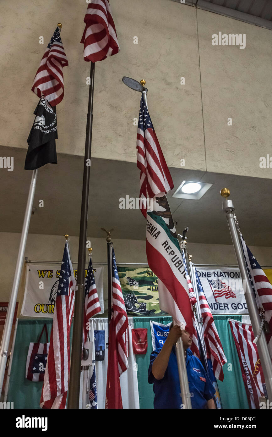 San Diego County Fair, California - US flags for sale Stock Photo - Alamy