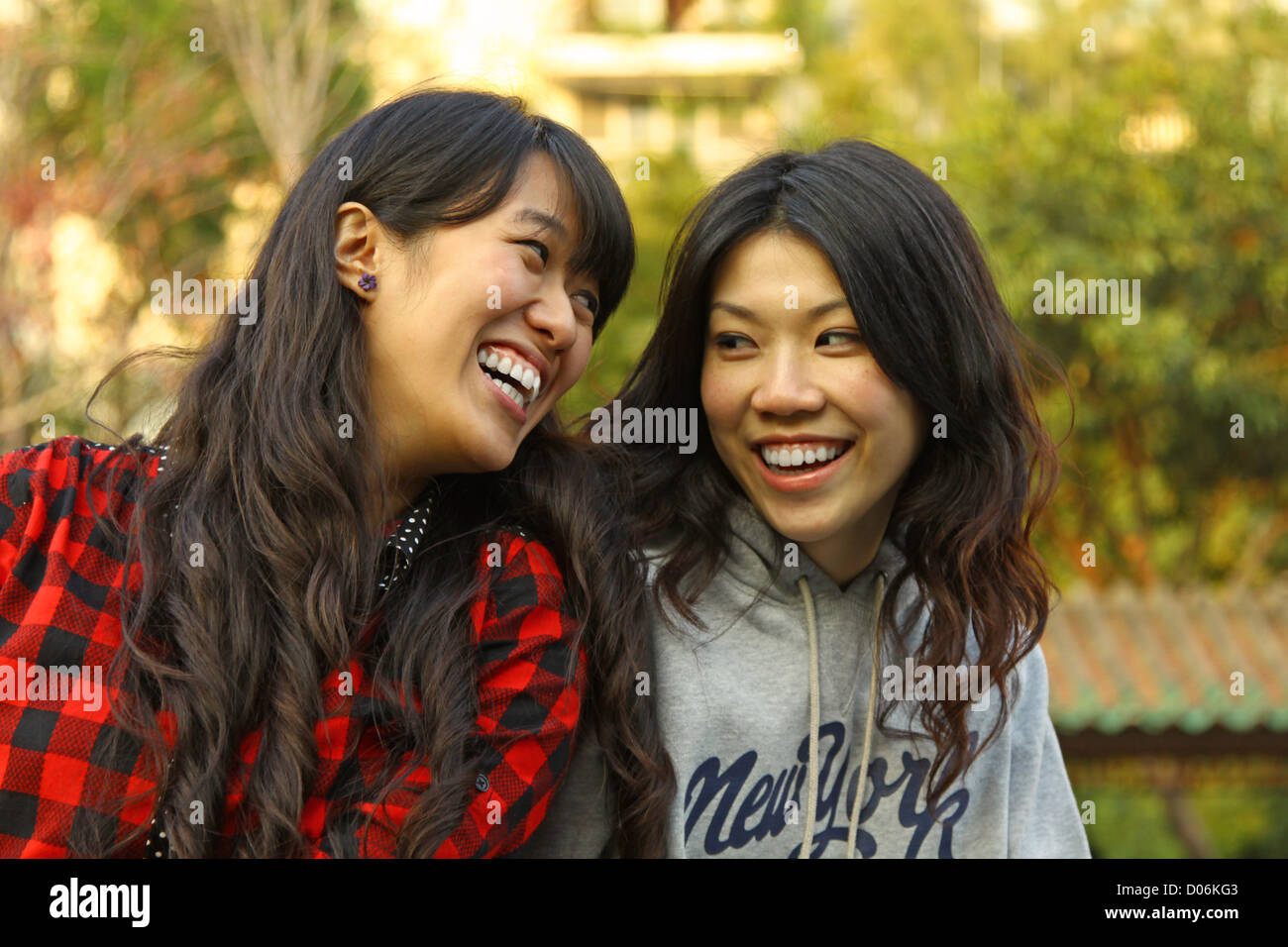 Asian woman showing their friendship forever concept Stock Photo - Alamy
