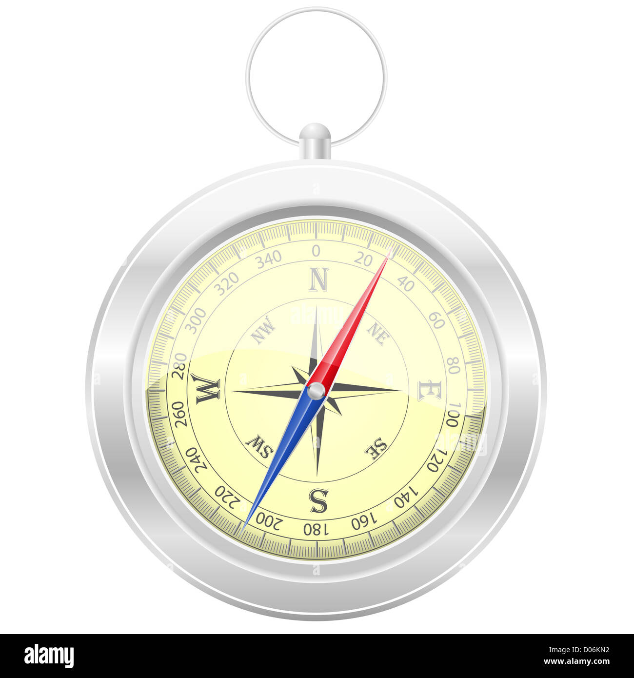 compass illustration isolated on white background Stock Photo - Alamy