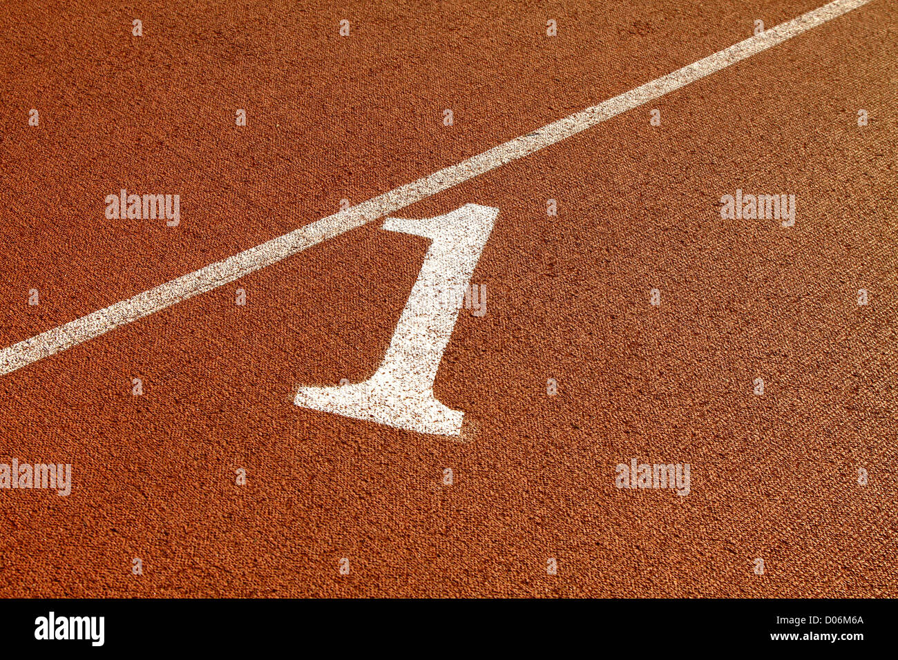 Number one of the running track in a stadium Stock Photo - Alamy