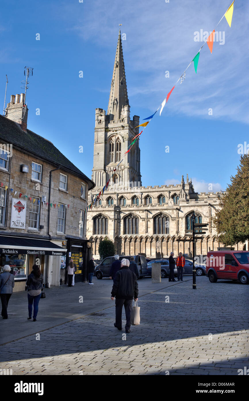 All Saints Church in Stamford town centre, Lincolnshire UK Stock Photo ...