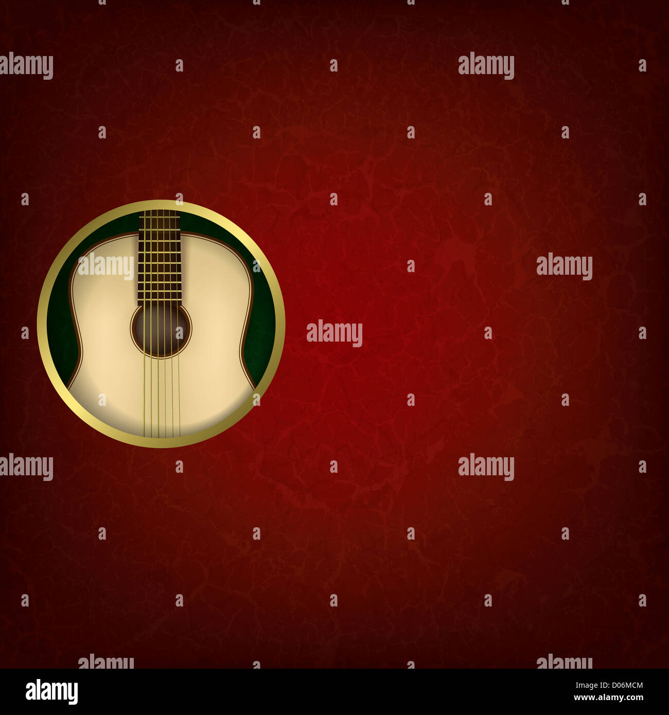 abstract grunge red music background with guitar on green Stock Photo ...