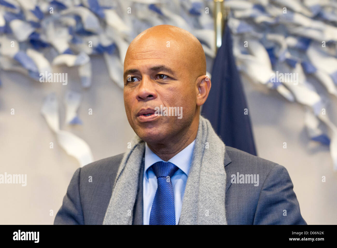 President of Haiti, Michel Joseph Martelly pictured during his visit to ...