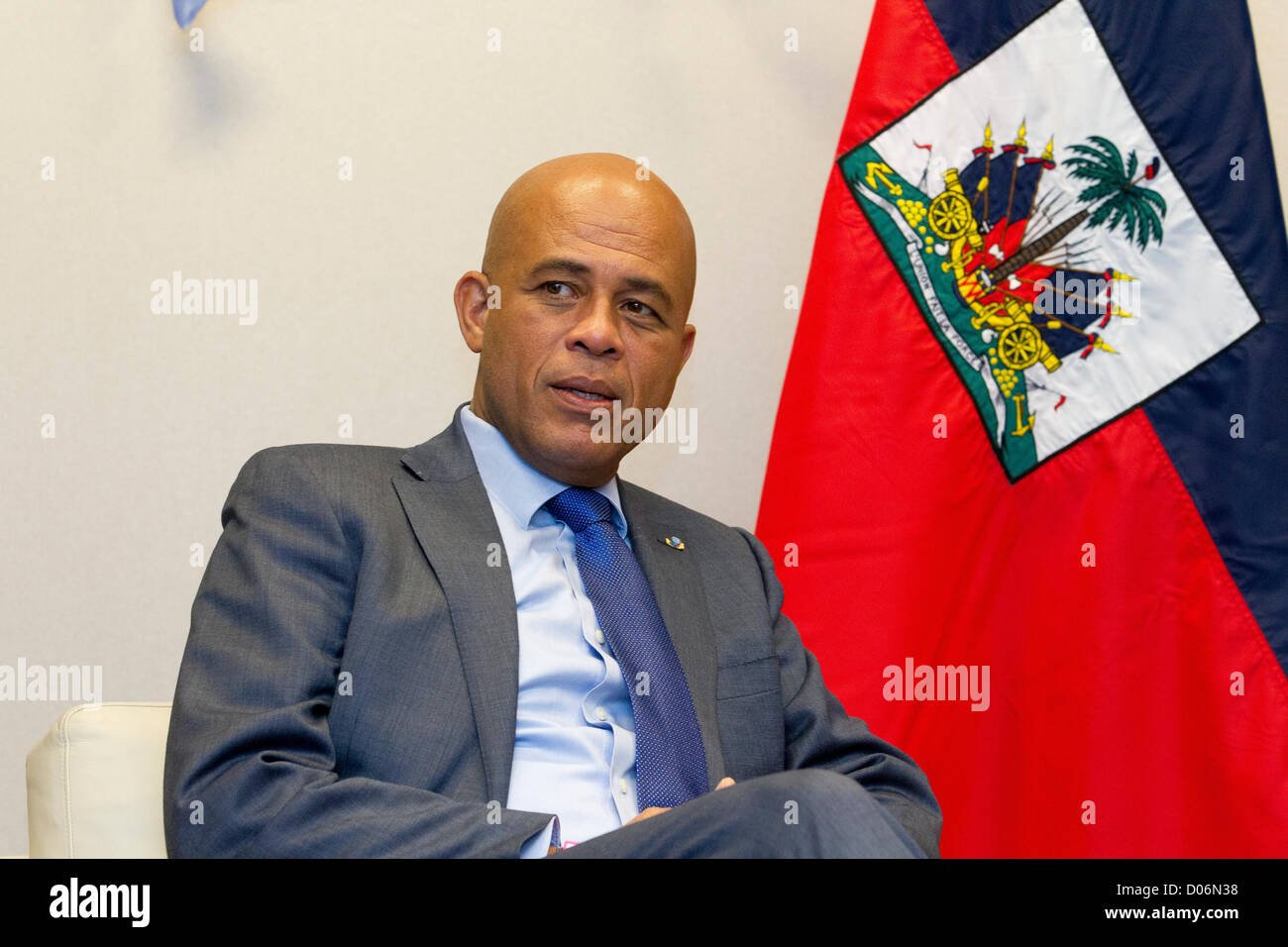 President of Haiti, Michel Joseph Martelly pictured during his visit to ...