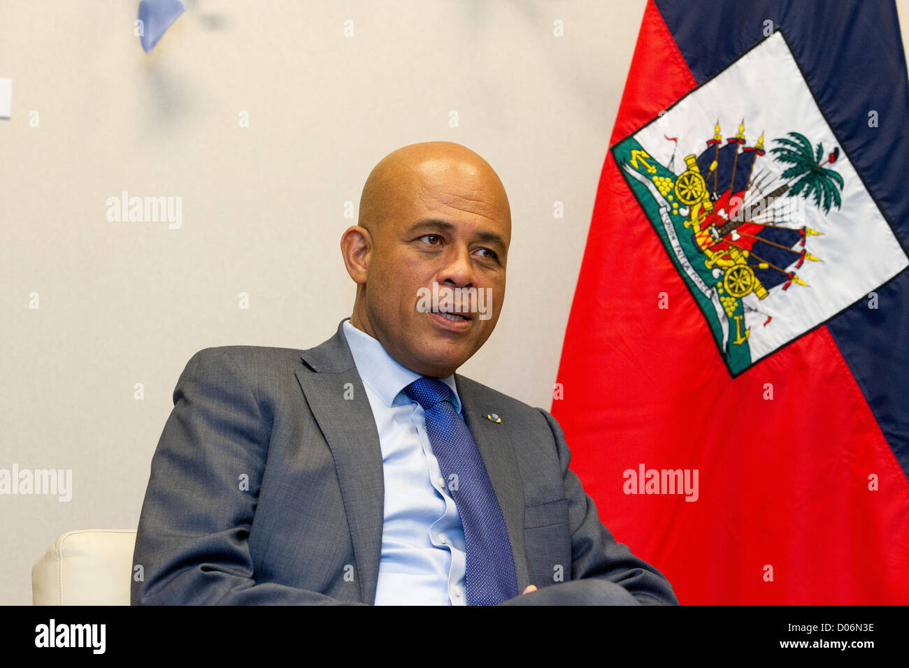President of Haiti, Michel Joseph Martelly pictured during his visit to ...