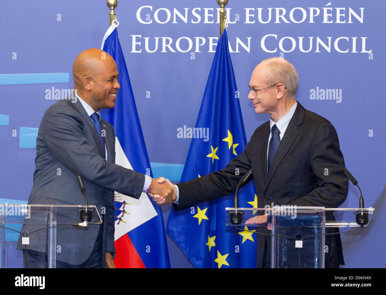 President of Haiti, Michel Joseph Martelly pictured during his visit to ...