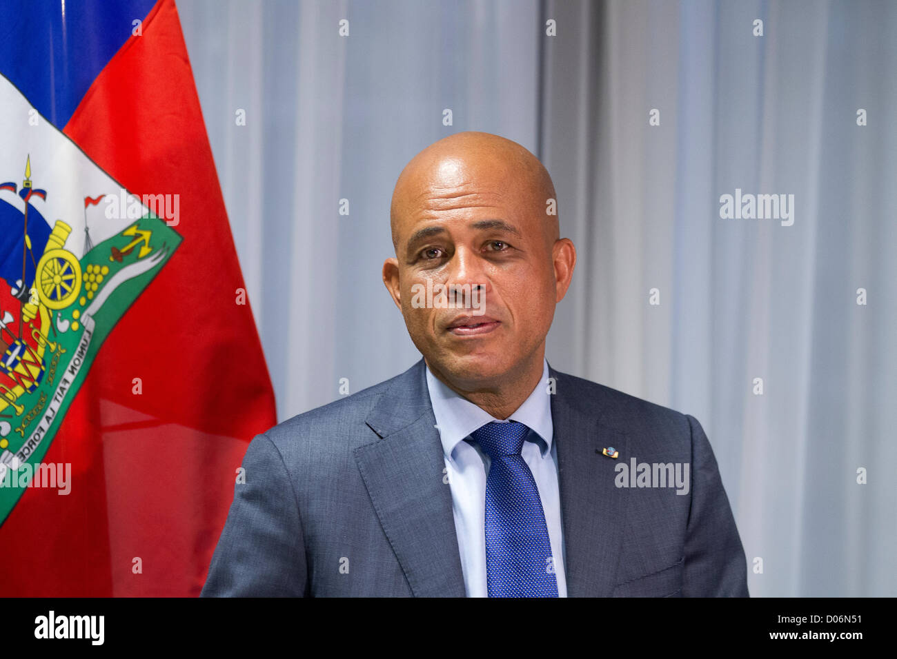 President of Haiti, Michel Joseph Martelly pictured during his visit to ...
