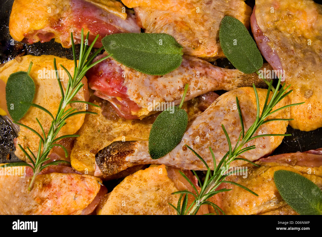 A pan with guinea fowl Stock Photo - Alamy