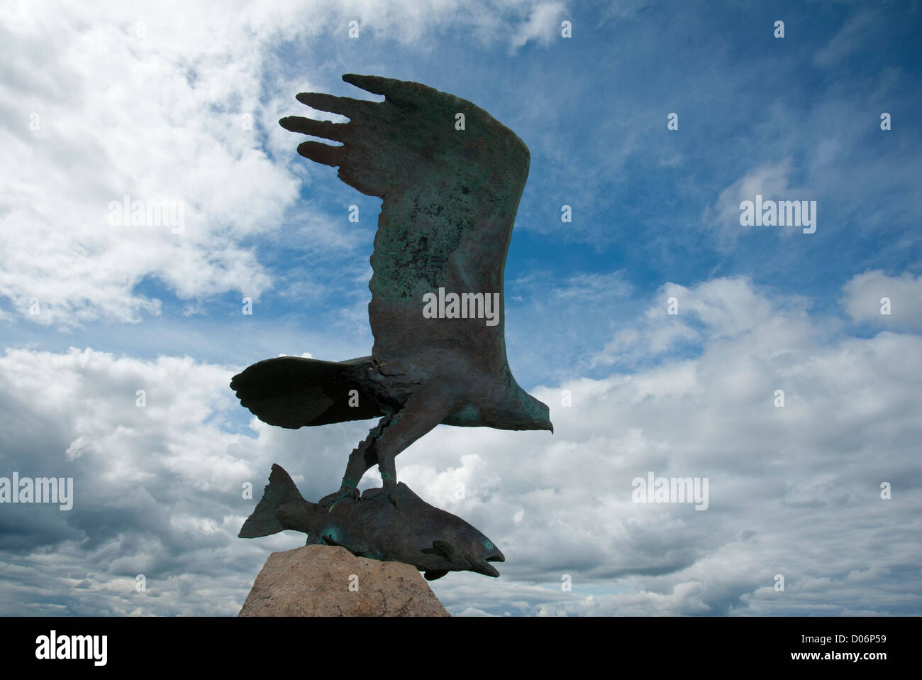 Osprey Sculpture at the mouth of the River Spey at Spey Bay on the ...