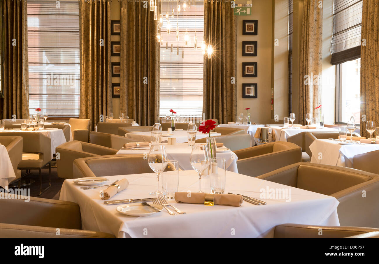 Edmunds fine dining restaurant in Brindleyplace, Birmingham Stock Photo ...