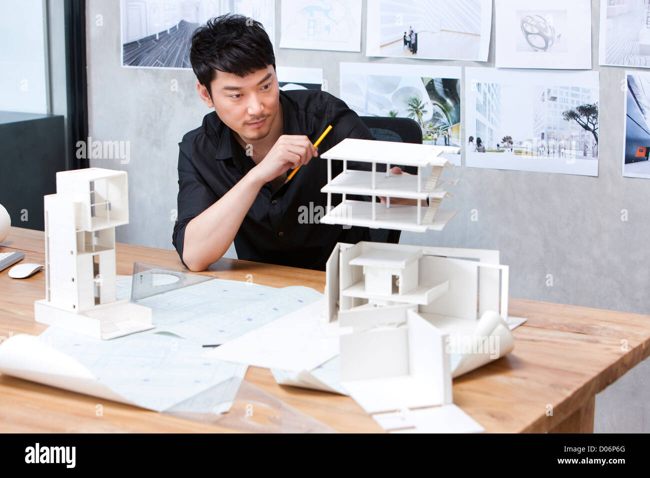 Architect and architectural model Stock Photo - Alamy