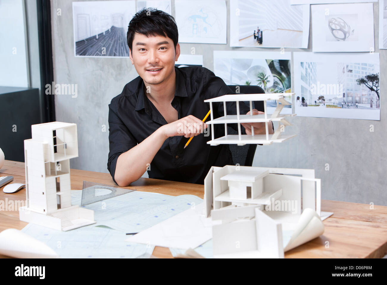 Architect and architectural model Stock Photo - Alamy