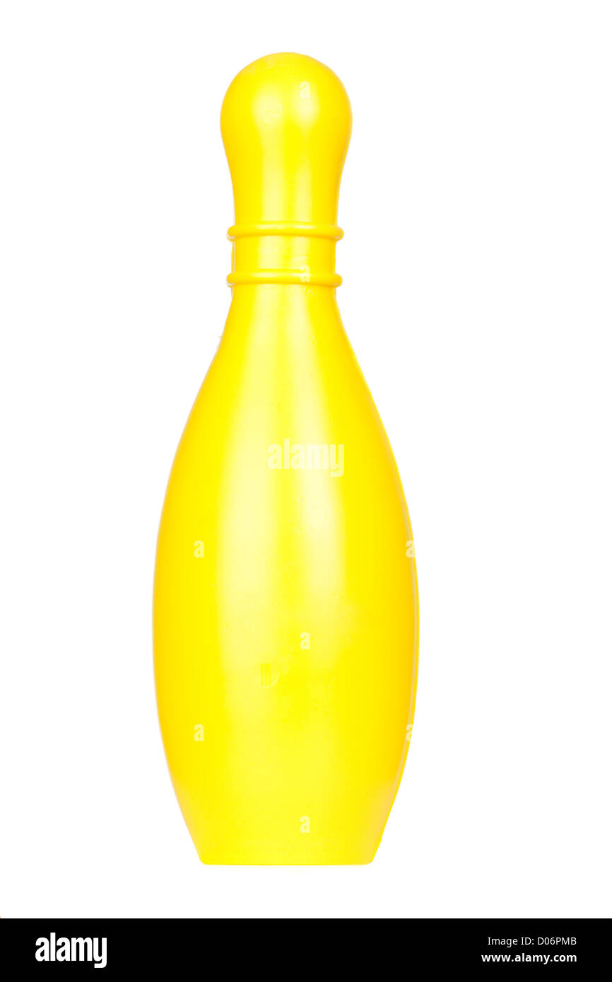 Yellow plastic bolus isolated on white background Stock Photo - Alamy
