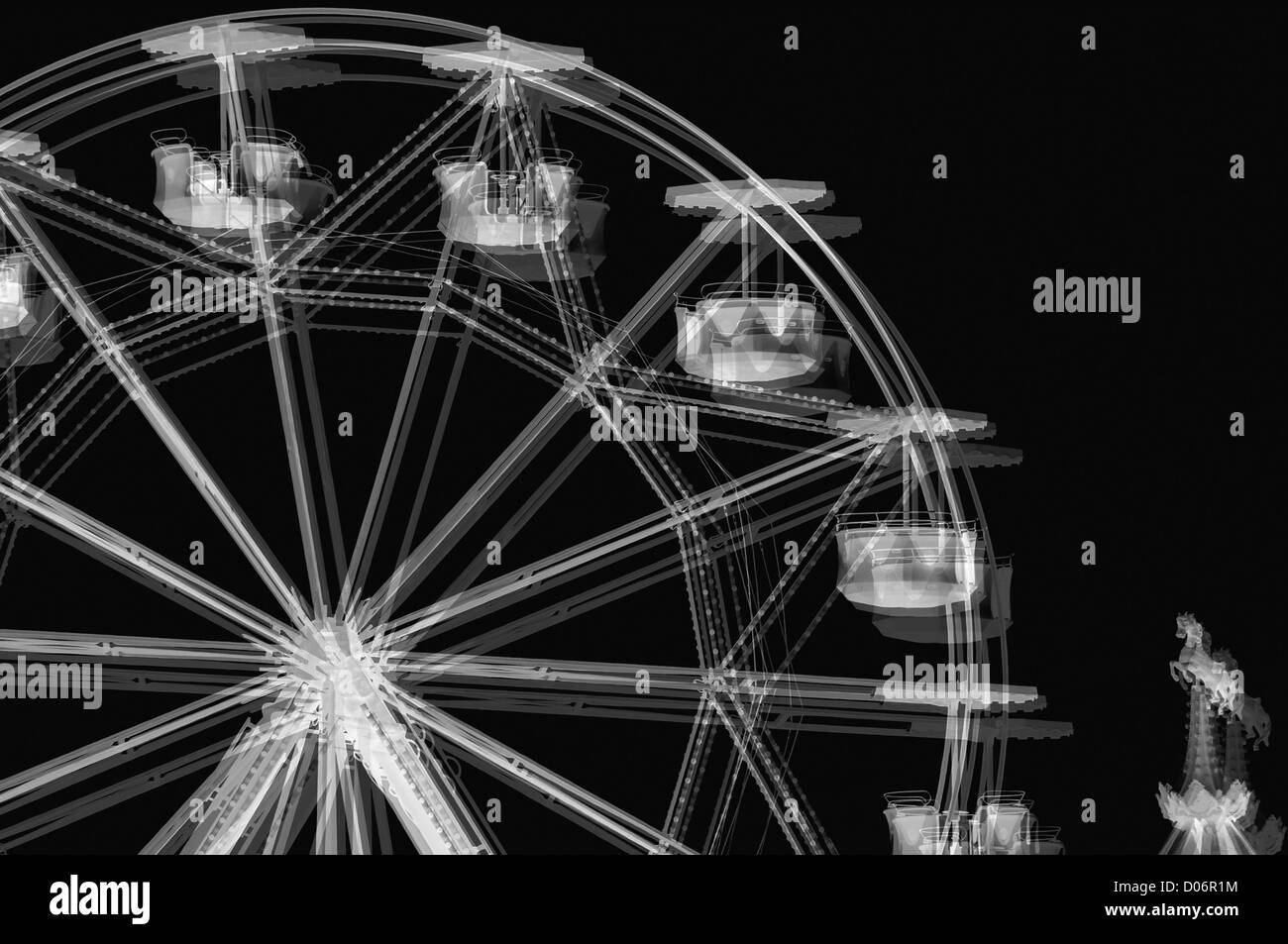 Carousel horse silhouette Black and White Stock Photos & Images - Alamy