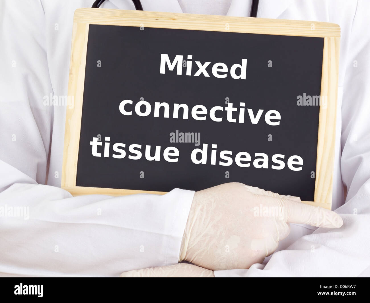Doctor shows information: mixed connective tissue disease Stock Photo ...