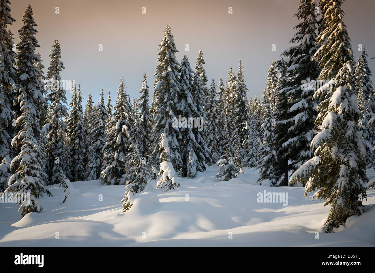 Skyline Lake, in Washington's Cascade Mountains, snowed in during ...