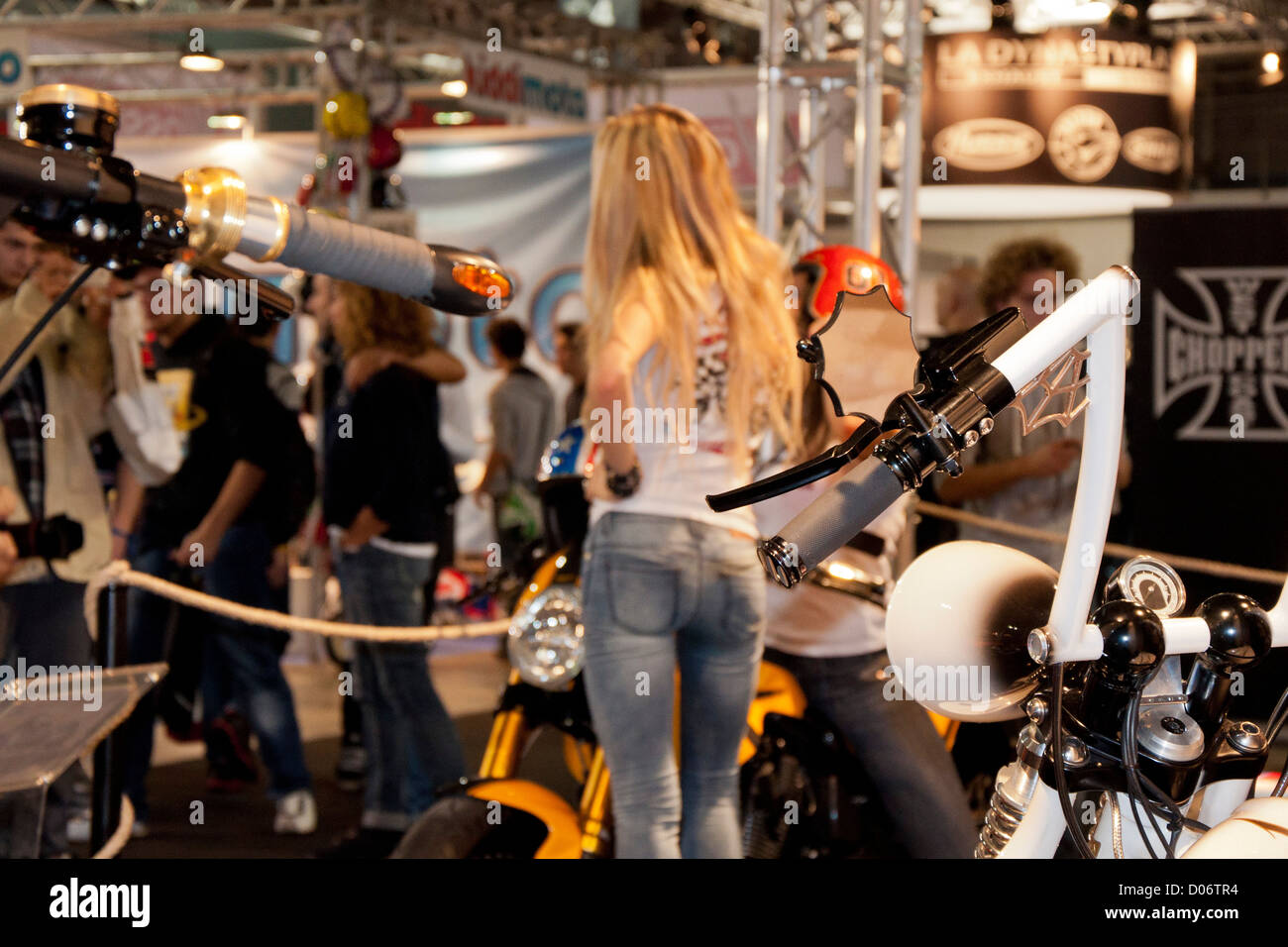 model on a motorcycle Stock Photo - Alamy