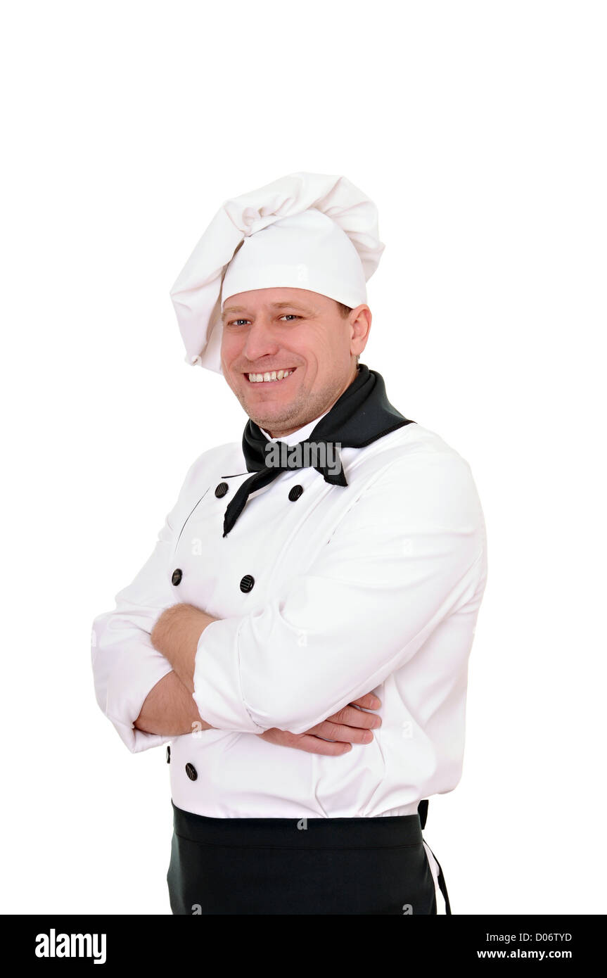 smiling man cook isolated on white background Stock Photo - Alamy