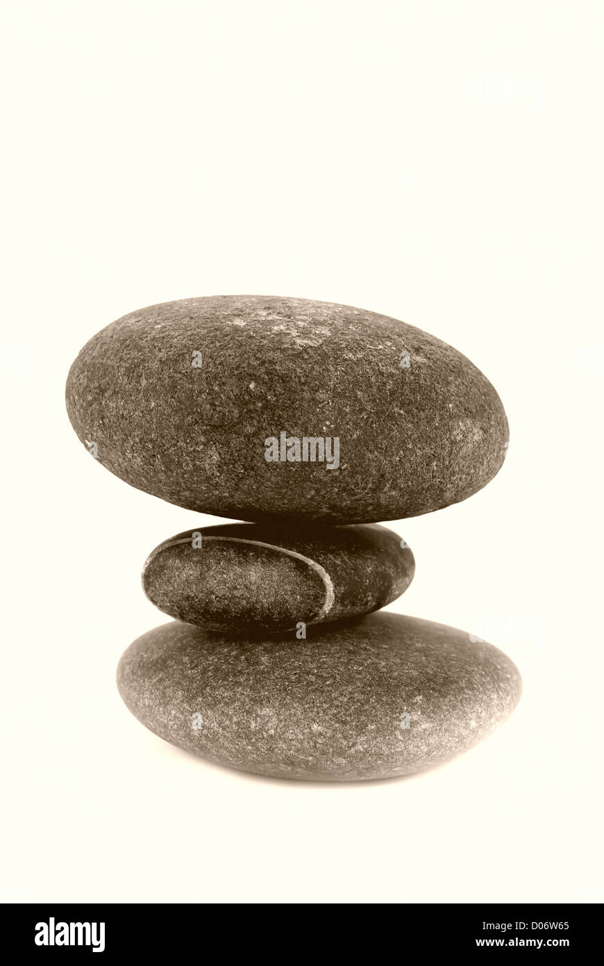 a stack of stone on white background Stock Photo - Alamy