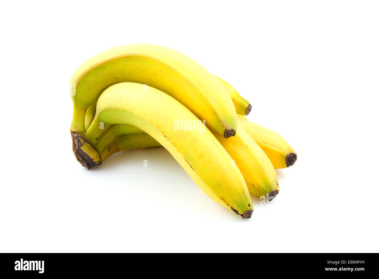 spray of fresh bananas isolated on white background Stock Photo - Alamy