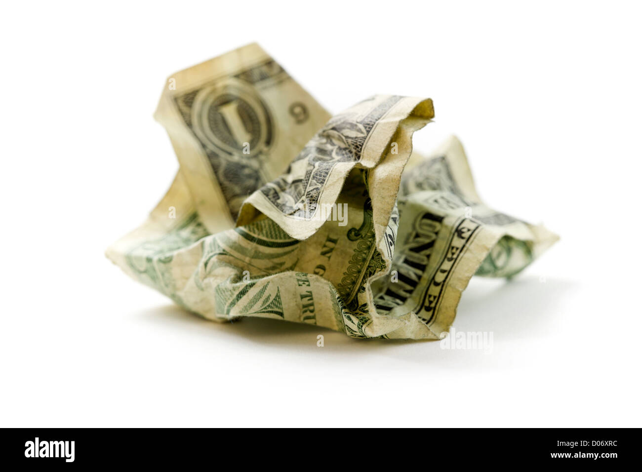 One crumpled dollar on hi-res stock photography and images - Alamy