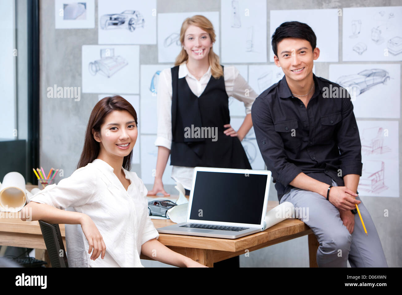 International designer team in studio Stock Photo - Alamy
