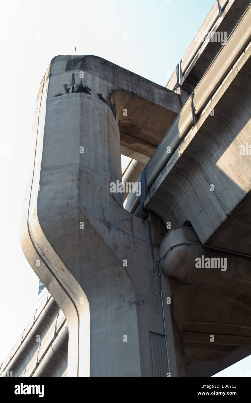 Elevated Concrete Section of the Skytrain in Bangkok, Thailand Stock ...