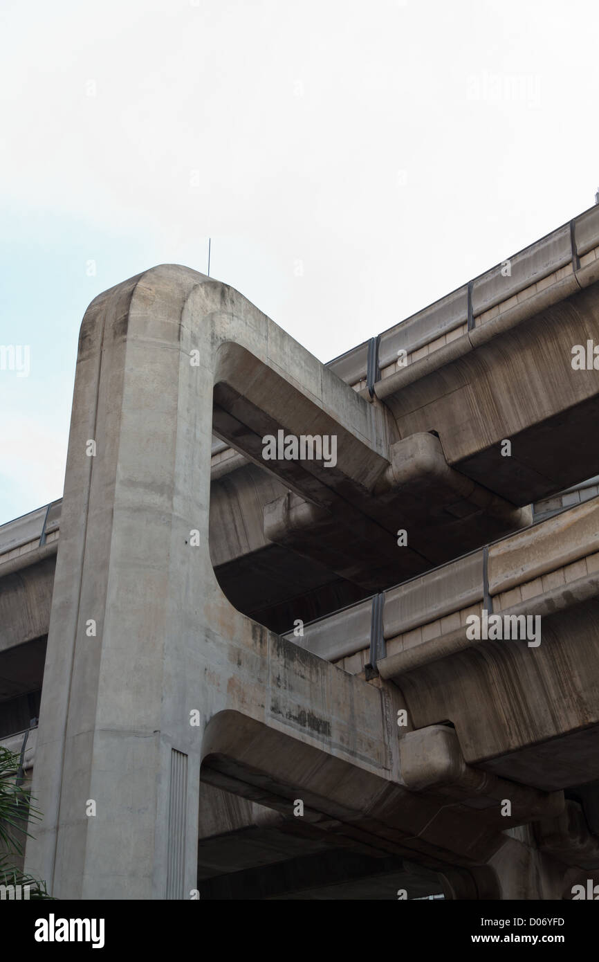 Elevated Concrete Section of the Skytrain in Bangkok, Thailand Stock ...