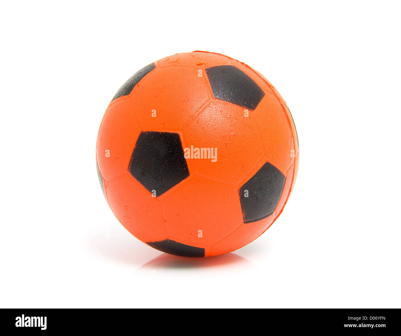 Orange soccer ball isolated on white background Stock Photo - Alamy
