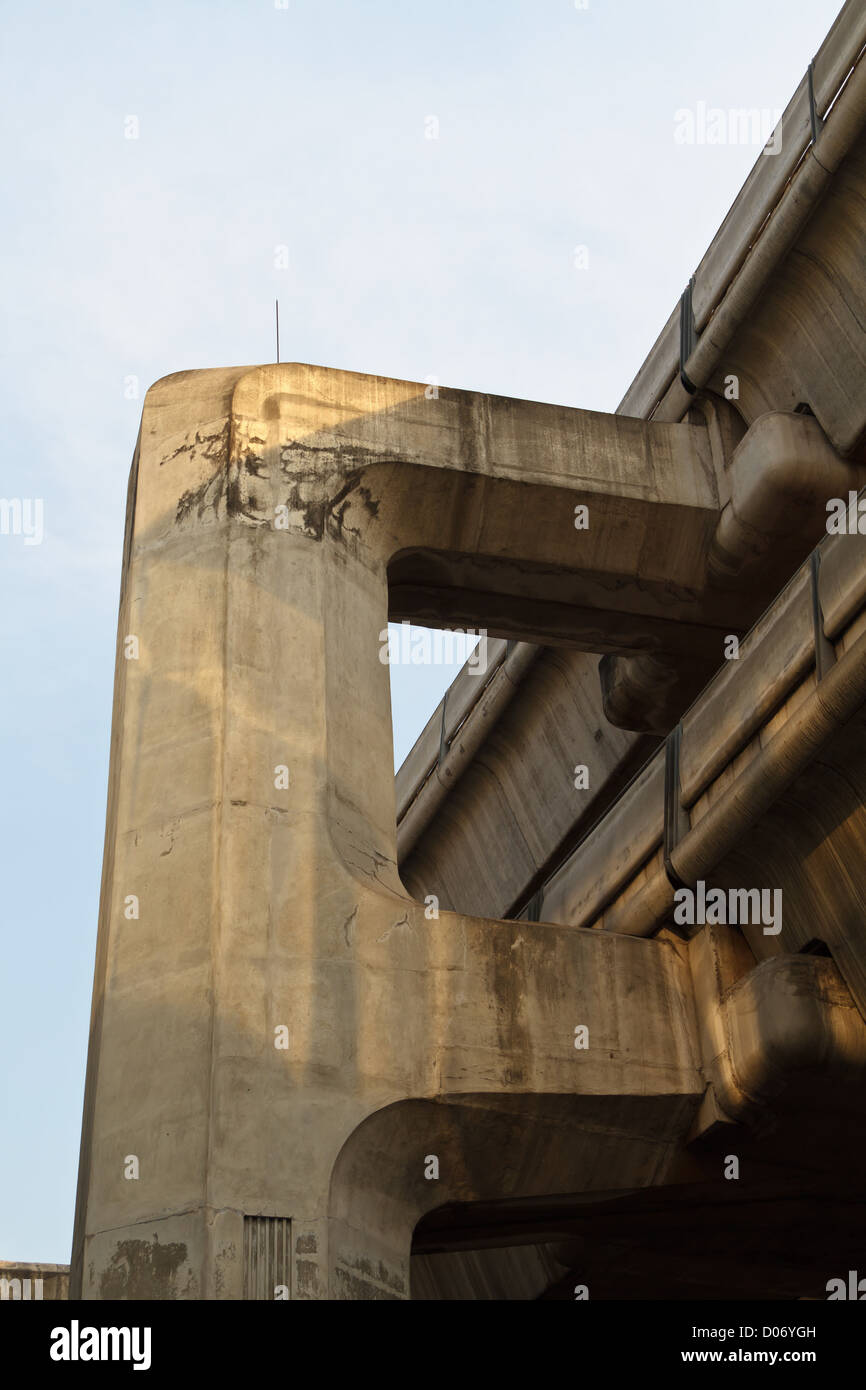 Elevated Concrete Section of the Skytrain in Bangkok, Thailand Stock ...