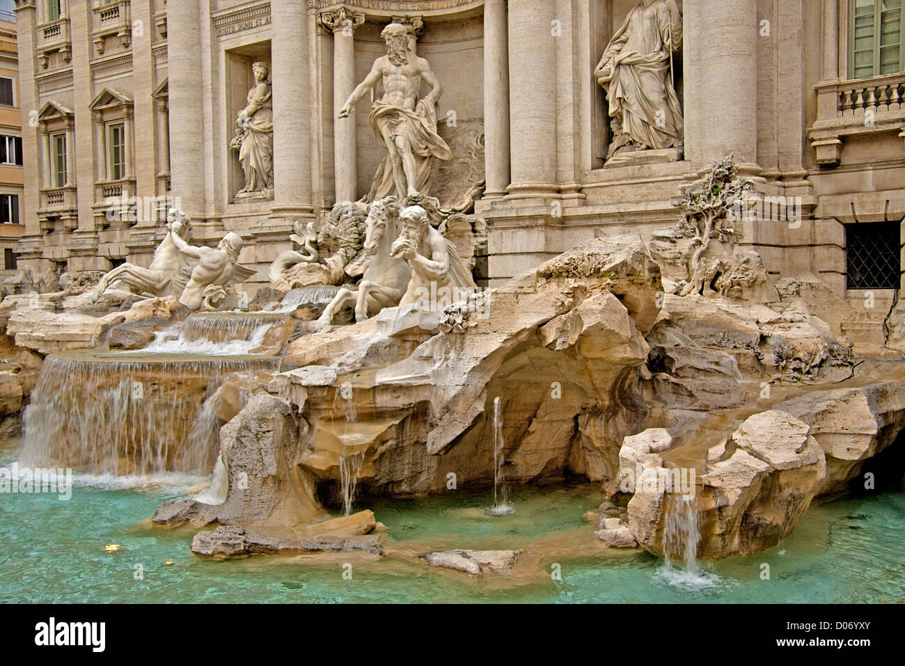 view of fountain piazza Di Trevi in Rome, Italy Stock Photo - Alamy