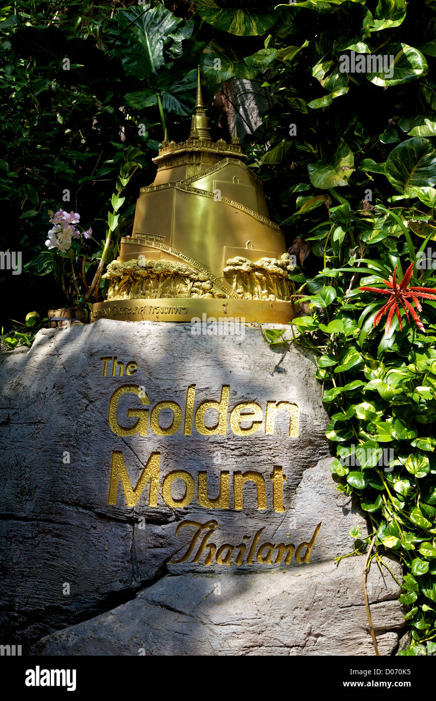 Golden mount temple (or Wat Saket) in Bangkok, Thailand Stock Photo - Alamy