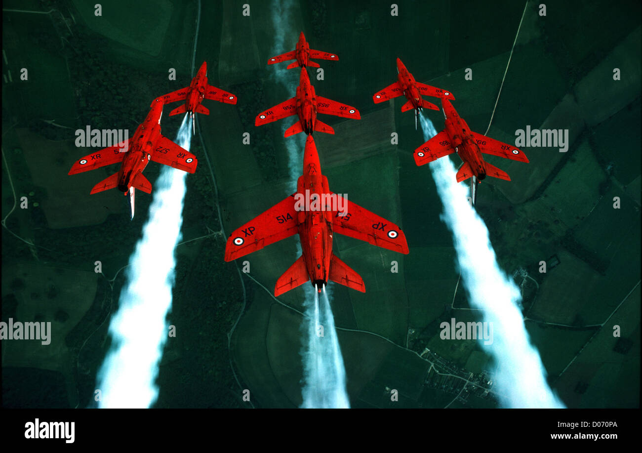 Red Arrows Gnat display aircraft used from 1965 to 1978 Stock Photo - Alamy